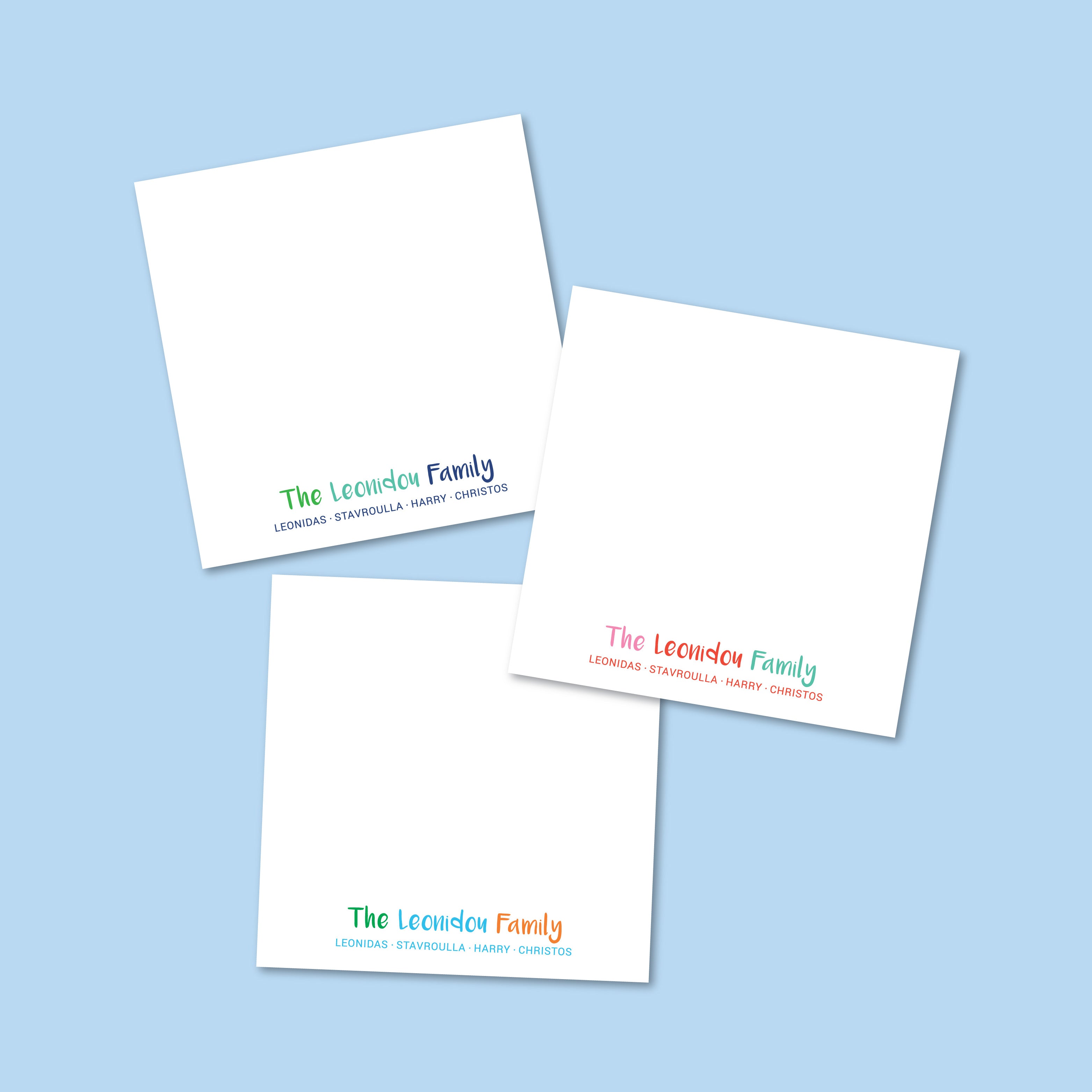 Family Names (Bottom of Card) - Personalised Family Cards – Sweet Lemon ...